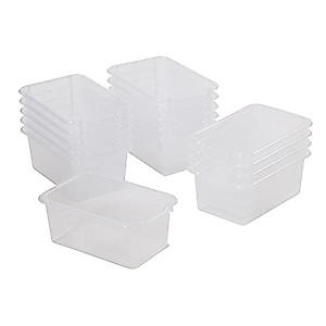 ECR4Kids Scoop-Front Storage Bins, Clear