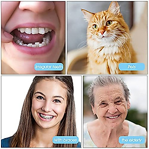 WLLHYF Single Tuft Toothbrush 2 Pieces Interspace Tuft Brush Soft Teeth Brushes Manual Toothbrushes End-tuft Toothbrush for Gap Orthodontic Braces Sensitive Gums Deep Cleaning (Green, Blue)