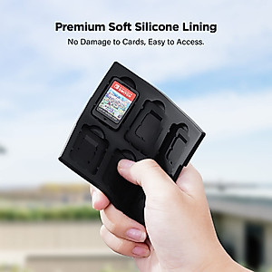 JINGDU Switch Game Case for Switch, Portable Hard Shell Box, Protective Shockproof Cartridge Holder Organizer with 12 Cart Slots for Switch/Lite/OLED, Sword