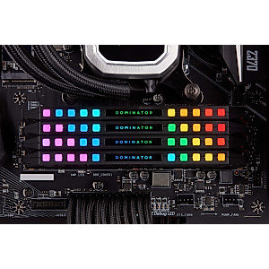 Corsair Dominator Platinum RGB 128GB (4x32GB) DDR4 3600MHz C18 Desktop Memory (12 Ultra-Bright CAPELLIX RGB LEDs, Patented Dual-Channel DHX Cooling Technology, Intel XMP 2.0 Support) Black
