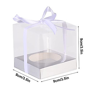 MAGICLULU 10pcs Cupcake Packing Boxes Cupcake Wrappers Mini Cake Box Mini Cakes Cookie Cake Desserts Carrier Container Cake Container White Bakery Boxes Backing Cake Case Chocolate Case Pvc