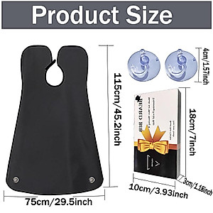 Beard Bib Apron for Men, Beard Trimmer Catcher for Men’s Shaving & Trimming, Grooming Accessories Christmas Gifts for Husband Her Boyfriend with & A Box 4 Suction Cups
