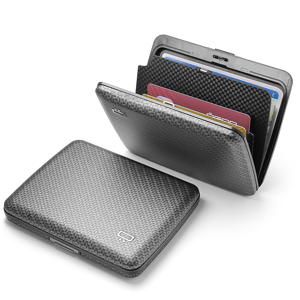 ÖGON -DESIGNS- Aluminum wallet, Large capacity with metal lock, RFID Protection against fraud and demagnetization, Smart Case OSLO Large model