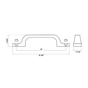 Camp'N RV Grab Handle - White Sturdy 2-Pack Plastic Handles with Mounting Hardware, Ideal RV Handrail for Campers, Adults, and Elderly Safety