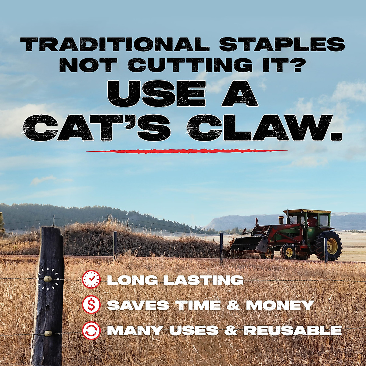 Cat’s Claw Fasteners 2 inch for Softwoods 170 Pieces Replaces The Common Fencing Staple Installs Fast with a Power Drill 4X Stronger Than Fence Staples The Original Patented USA Montana Brand