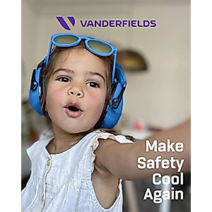 Vanderfields Noise Cancelling Headphones for Kids, Toddlers & Children Age 3-16 Years - 21dB NNR - Blue - Ear Protection for Kids, Autism - Sound Blocking Kids Hearing Protection Earmuffs