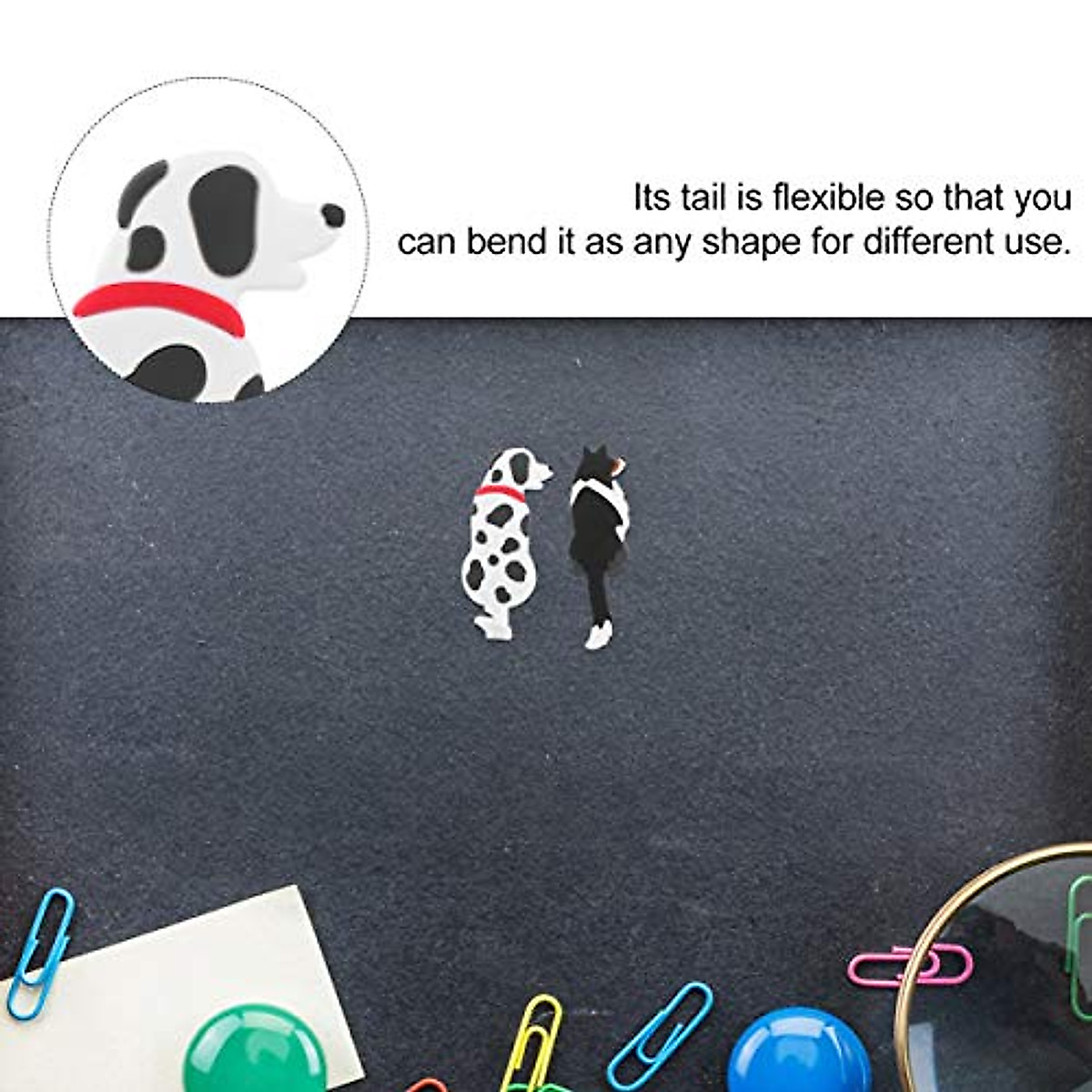 Baluue 2pcs Magnetic Hooks Cartoon Animals Fridge Magnets Wall Hook Coat Hat Hook for Hanging Towels and More (P3+P4)