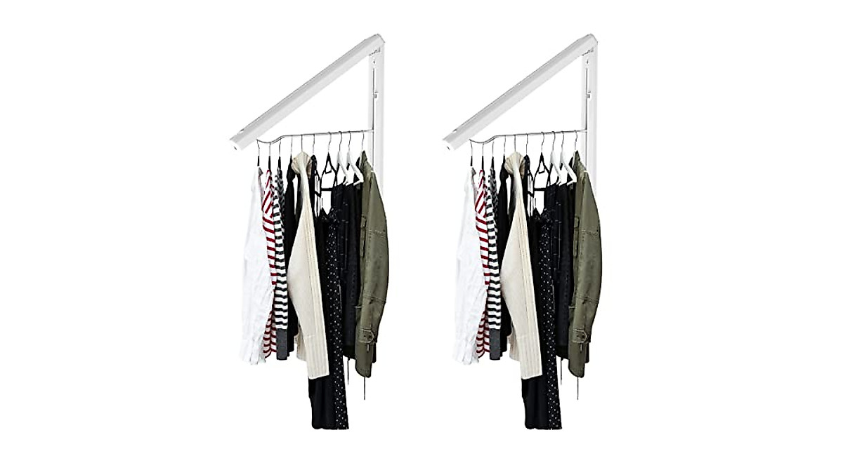 InstaHanger Foldable Clothes Drying Rack for Space Saving Laundry Storage