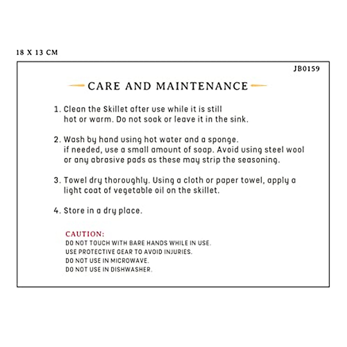 Jim Beam JB0159, Heavy Duty Construction, Pre Seasoned Cast Iron Skillet with Wooden Base and Mitt, Black,Small