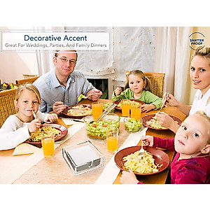 Royal Imports Acrylic Guest Towel Napkin Holder, Clear Fancy Paper Hand Napkin Tray Caddy Storage for Buffet, Kitchen, Dining, Bathroom, Party, 6"x10"x2.5"