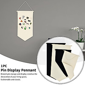 Xiaokeis Pin Board, Wall Hanging Brooch Pin Display Organizer, Brooch Display Pins Storage Case, Pennant Hanging Banner Brooch Collection Storage Holder for Men Women(Pins not Included)(Black)