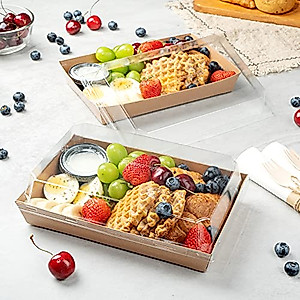 Restaurantware Matsuri Vision Clear Plastic Lid - Fits Large Sushi Tray - 100 count box