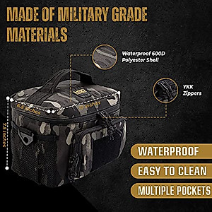 HighSpeedDaddy Medium Tactical Lunch Box for Men (9 L) Insulated & Water-Resistant Men's Lunch Bag for Work - Fits 3 Meal Containers (10”x7.5”x6.5”)