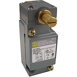 Telemecanique Sensors D 9007C68T10 Heavy Duty NEMA Limit Switch, Neutral Position, 2 Pole, Neutral-Position Rotary Head, 10-deg. Pretravel