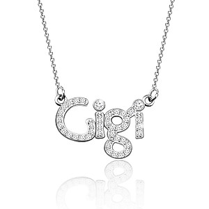 ENSIANTH Gigi Necklace Grandma Jewelry Mother's Day Gift Gigi Letter Necklace Nana Mimi Gigi Gift Family Jewelry (Gigi necklace SC)