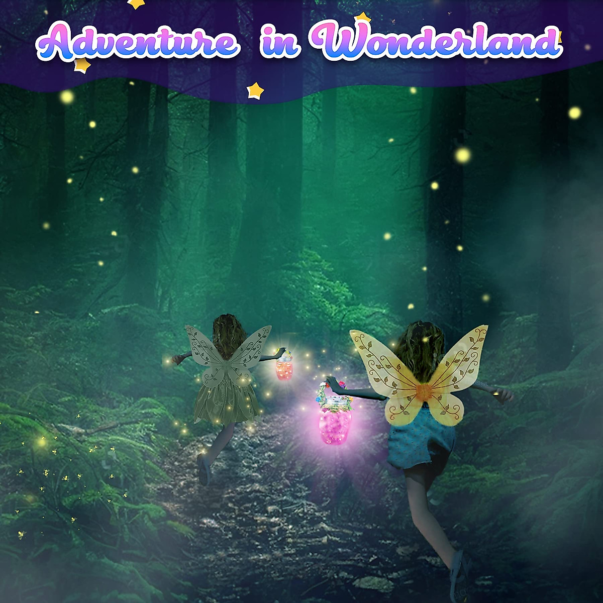 Fairy Lantern Craft Kit for Girls - 23pcs DIY Kits for Kids Arts and Craft Kits for Girls Ages 8-12, Fairy in A Jar Light Garden Kit, Creative Activities for School, Birthday Fairy Party Decorations