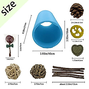 MUYG Plastic Hamster Fun Tunnels,Ferrets Foldable Exercising Training Tunnels Hamsters Hideout Tube 15 Pcs Small Animal Chew Toys for Guinea Pigs, Chinchillas, Rats, Gerbils (Blue)