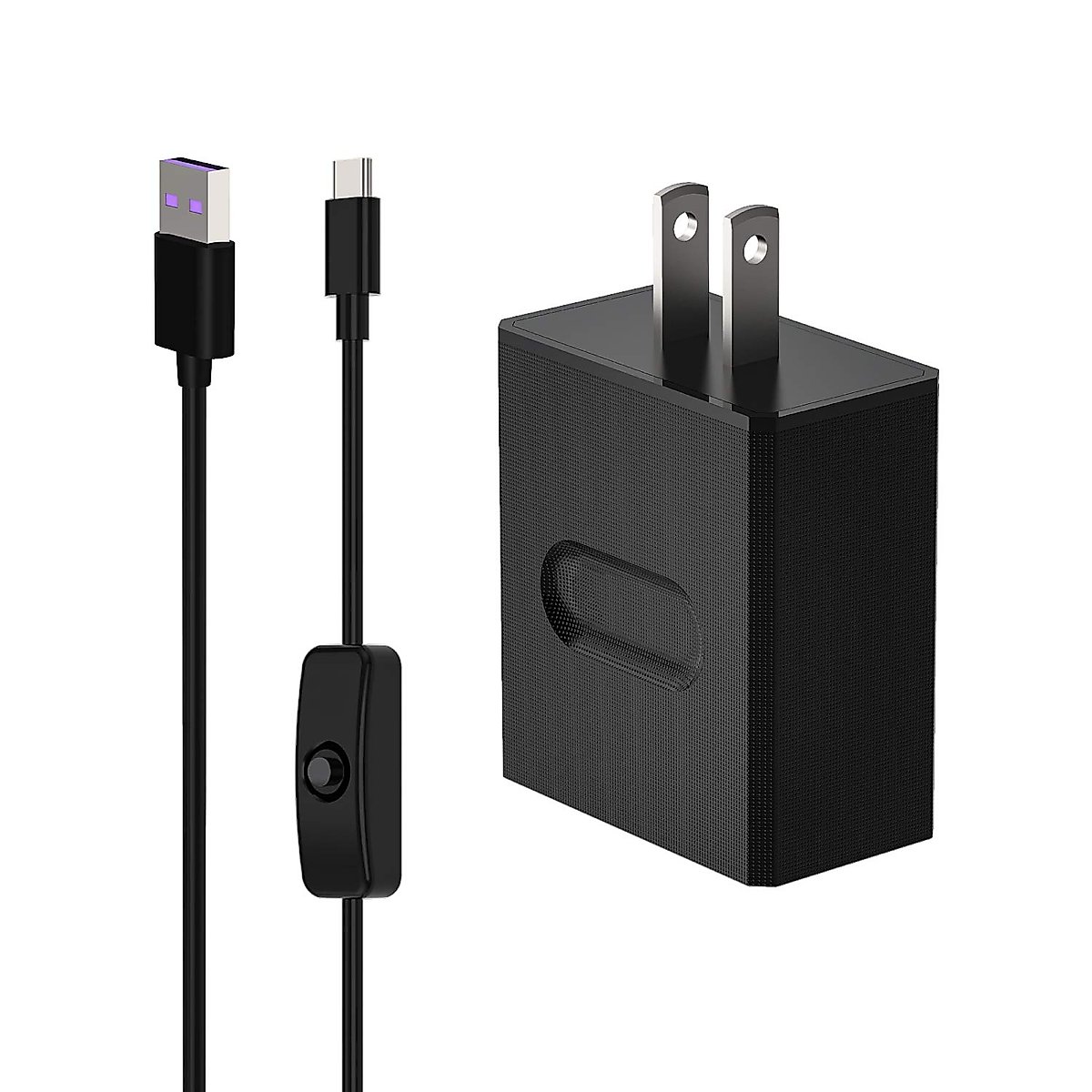 UCTRONICS for Raspberry Pi 4 Power Supply with Switch, 5V 3A USB Type C Charger Adapter with 3.3ft ON/Off Switch Cable, Black