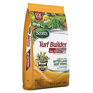 Scotts Turf Builder WinterGuard Fall Weed and Feed 3: Covers up to 15,000 Sq Ft, Fertilizer, 43 lbs.