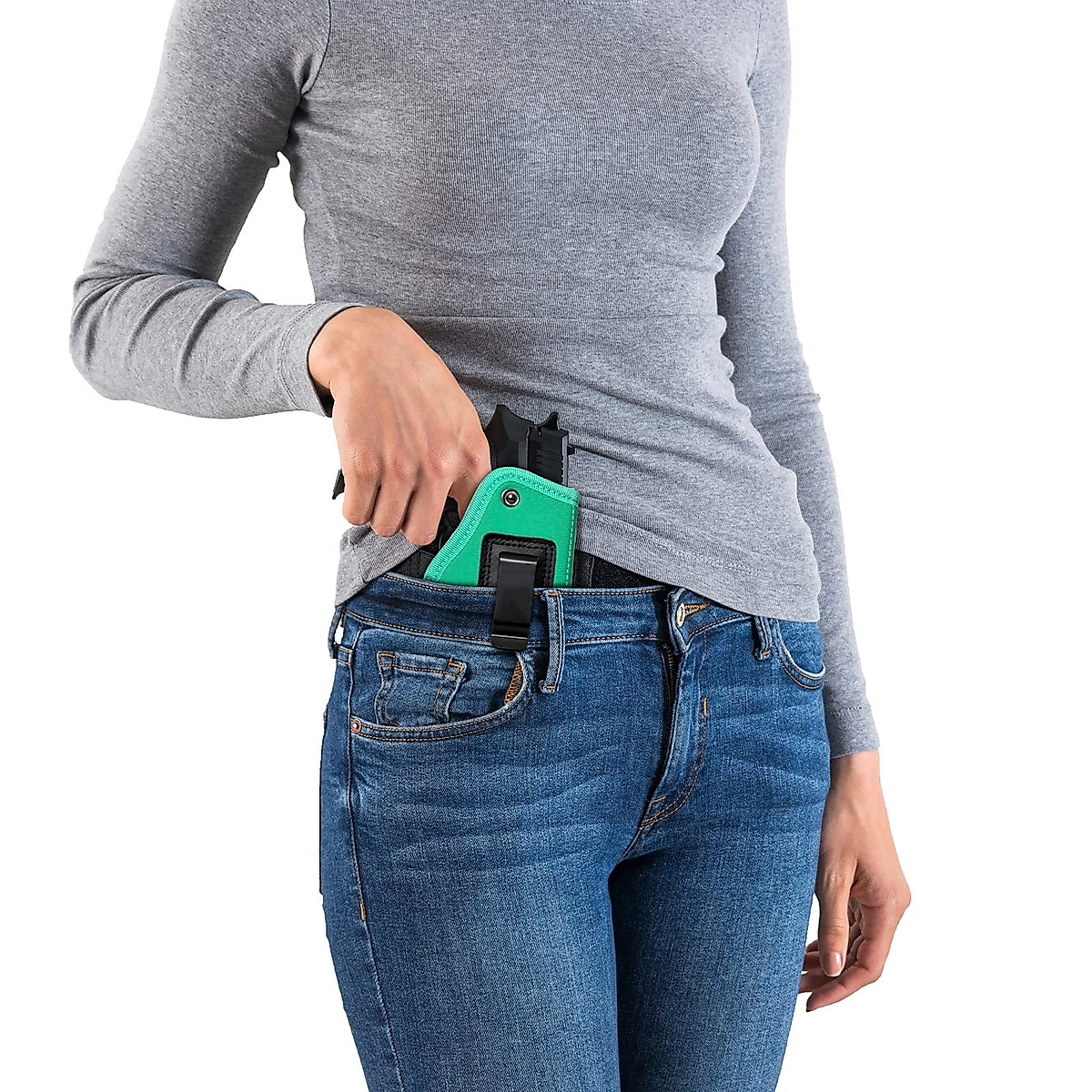 POYOLEE Gun Holster for Women Concealed Carry Holster for Pistols Universal IWB Holster Fits Glock 19 26 43 Springfie XD XDS S&W M&P Shield 9mm Ruge LC9 & All Similar Handguns