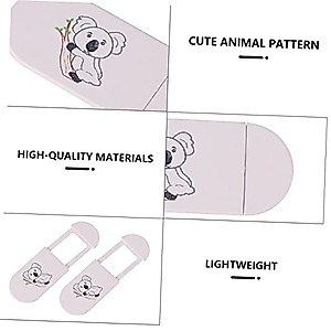 SOLUSTRE White Pc 4pcs Parts Sticker Animal Privacy Cartoon Protector Slider Computer Smartphone Camera Koala Lens Laptop Pattern for Cover Color Accessories Slide Tablet Notebook Phone White Slides