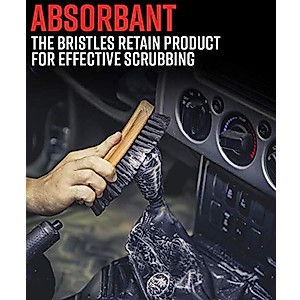 Adam's Cockpit Detailing Brush Bundle - Car Cleaning Brush | Scrub Brush for Interior Leather Cleaner Carpet Upholstery Fabric Shoe Sofa Shower Bathroom Pet | Car Wash Kit - Car Cleaning Supplies