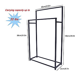 Gdrasuya10 Freestanding Towel Rack, 2-Tier Metal Towel Organizer Stand Floor Standing Towel Rack for Bathroom Pool Indoor Outdoor, 23.6 x 8.7 x 39.4 Inch