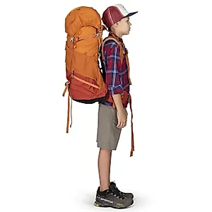 Osprey Ace 50 Kid's Backpacking Backpack , Orange Sunset
