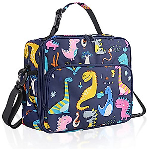 Mesa Lunch Bag for Kids - Kids Lunchbox for School, Daycare, Kindergarten - Insulated Lunch Box for Girls & Boys (Dinosaur)