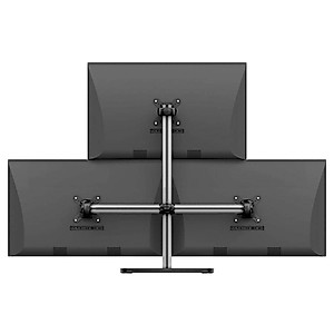Atdec Quad/Triple/Dual/Single Monitor Desk Mount - Freestanding Base - Loads up to 17.6lb Flat or 13.5lb Curved - VESA 75x75, 100x100 - Quick Display Release, tilt, pan, Landscape/Portrait