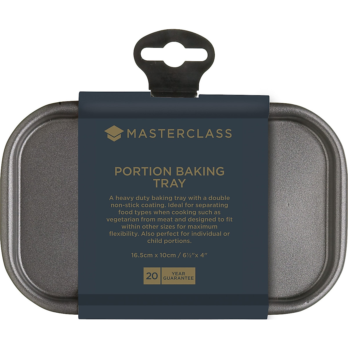 MasterClass Small Non-Stick Baking Tray, 16.5 x 10 cm, Grey