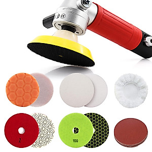 YDROWN 4 Inch Hook and Loop Rotary Backing Pad with 5/8"-11 Thread for Sanding/Polishing Pads Angle Grinder (4 Inch)