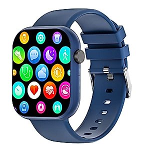KBTPMTL Smart Watch for Men Women, Fitness Tracker for Android and iOS Phones with Heart Rate Sleep Tracking for Health, IP67 Waterproof Large Screen Smartwatches Monitor Pedometer (Blue)