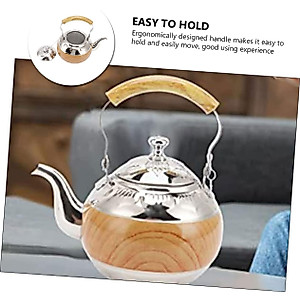 Yardwe stainless steel teapot pour over coffee kettle water boiling pot stovetop tea kettle water boiling kettle boiling water kettle stainless steel water kettle honk office with handle
