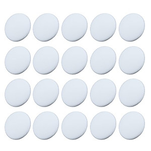 Outus 20 Pieces Door knob Wall Protectors Wall Guards Stoppers Door Handle Bumper Self Adhesive Round Rubber Stop, White