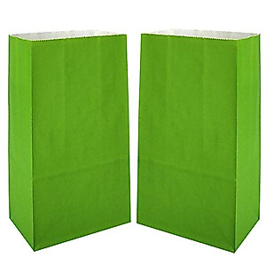 KEYYOOMY Small Paper Bags Green Party Goody Bags for Party (24 CT, 3.5 X 2.4 X 7.1 In)