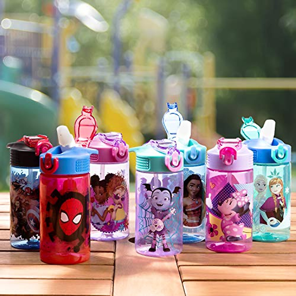 Zak Designs Marvel SpiderMan Kids Spout Cover and Built-in Carrying Loop Made of Plastic, Leak-Proof Water Bottle Design (BPA-Free), Red, 16oz