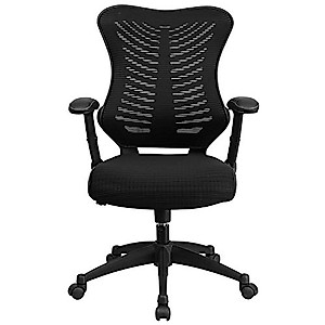 Flash Furniture Kale High Back Designer Black Mesh Executive Swivel Ergonomic Office Chair with Adjustable Arms