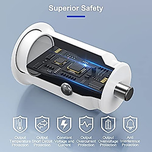 iPhone Car Charger, [Apple MFi Certified] 20w USB C Charger Block, 2Port PD/QC 3.0 Car Charger Adapter with 2Pack 3ft USB C to Lightning Cable for iPhone 14/13/12/11/Pro/Pro Max/XR/X8/iPad/Airpods