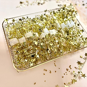 TeaSu Star Strings for Gold Floating Candle Centerpieces for Table Wedding Christmas, 12 Pcs 38 Inch Submersible Vase Filler for Water Centerpiece - Gold