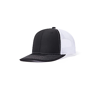 Custom Personalized Embroider Western Farm Animal Cow Cattle Angus Bull for Men 112 Trucker Hat Design Your Text Baseball Cap Black White