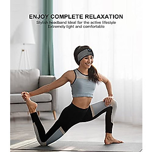 Voerou Sleep Headphones Bluetooth Headband, Cozy Band Wireless Headphones,Sleeping Headphones with Stereo Speakers-Cool Tech Gifts for Men Women,Perfects for Workout,Running,Yoga,Travel