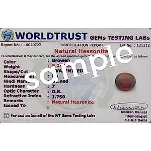 LMDPRAJAPATIS 7.25 carat Natural Gomed Lab Tested Astrological hessonite Gemstone adjustable Ring For