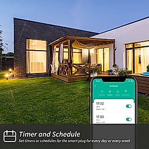 Minoston Smart Plug, Energy Monitoring Smart Plug Power Monitor WiFi, Work with Alexa, Outdoor IP65 Waterproof Plugs Outlet Work with Smart Life, 15A, 2.4Ghz WiFi Only (MP22WP)