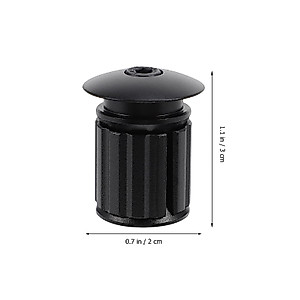 INOOMP 2pcs Bicycle Handlebar Bike Handle End Plugs Handlebar End Caps Handlebar Ends Bar End Plugs Handlebar Locking Caps Alloy Handlebar Plug Handle Bar Grip Plugs Handlebar Lock Plug