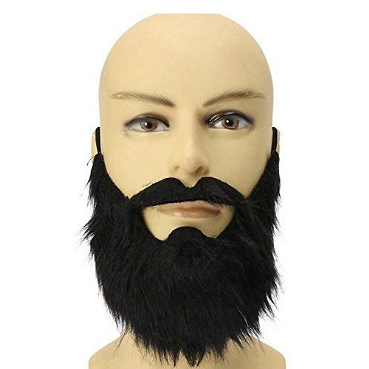 VIGUEUR Mustaches - 2PCS Costume Party Male Man Fake Beard Mustache Black