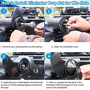 Eliminator Trolling Motor Prop Nut Aluminum For MinnKota 35-70 lb Models (GFEL-MKS-BK-DP)