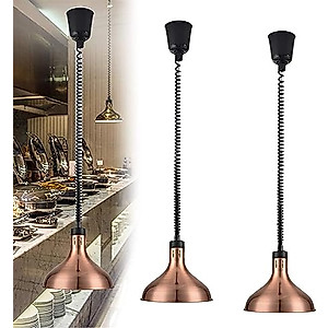 LINKANRUO Food Warmer Lamp Food Heat Lamp, Food Heat Lamp with 250W Bulb for Home and Commercial, Freestanding for Restaurant Kitchen Buffet Lamps