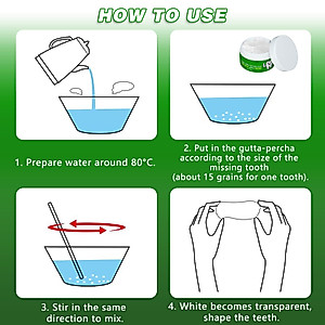 Moldable False Teeth, Tooth Replacement Kit,Temporary Teeth Repair Kit,Tooth Repair Kit for Snap On Instant and Confident Smile,with Mouth Mirror, 3 Pcs Differernt Dental Probe