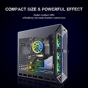 CPU Cooler, SYY 120MM RGB CPU Fan with 16.8 Million Colors 15 Addressable LED, Hydraulic Bearing, Quiet PC Cooler for Intel AMD Universal Socket